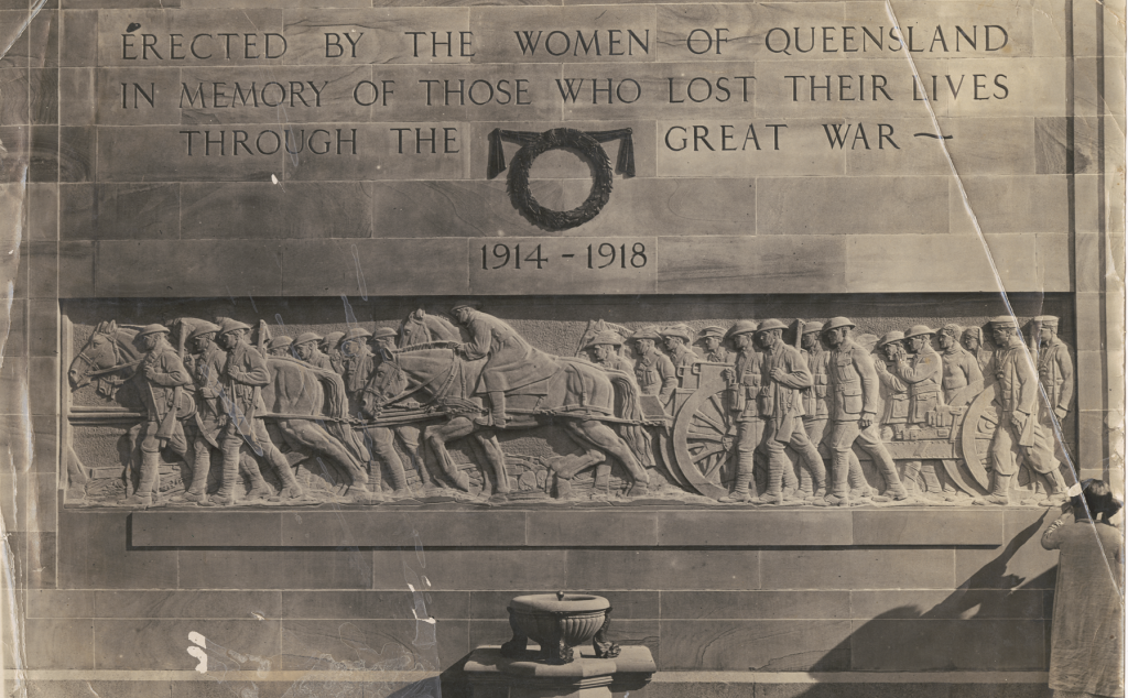 Daphne Mayo working on the Women’s War Memorial - Museum of Brisbane | MoB